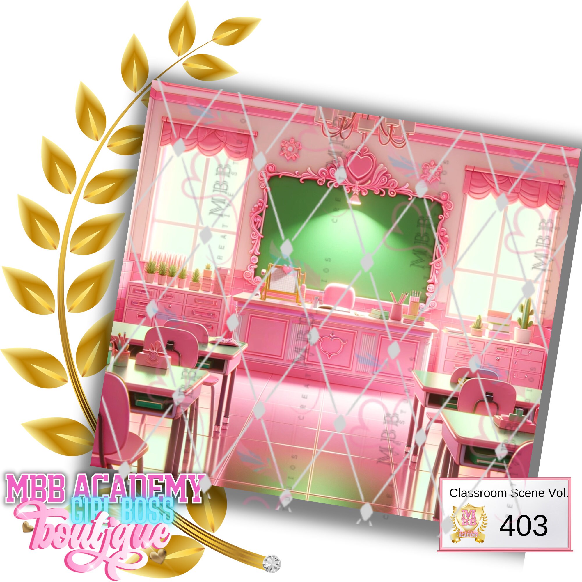 Girl Boss Classroom Scene, Class Flyer, Social Media Classroom Flyer ...