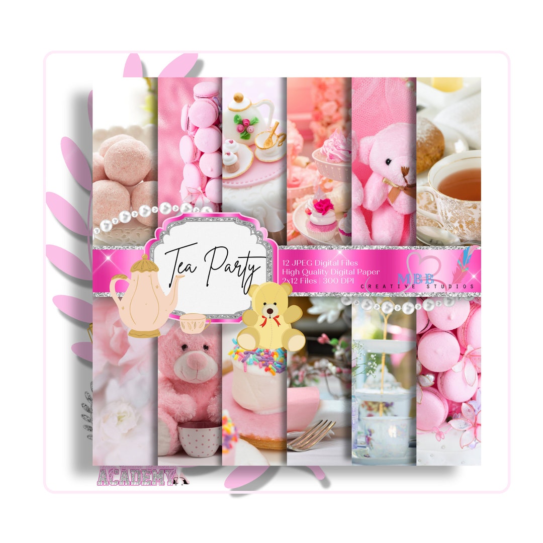 Tea Party Paper, Tea Party Digital Paper, Tea Party Social Media ...