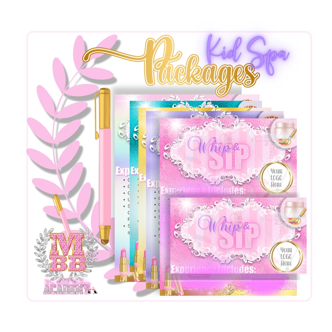 Whip & Sip Kid Spa Packages, Whip and Sip Mobile Spa Packages, Whip and ...