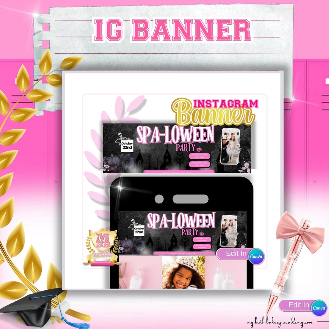 Halloween Banner, Instagram Banner, Instagram Pin Post, IG Pin Post, IG ...