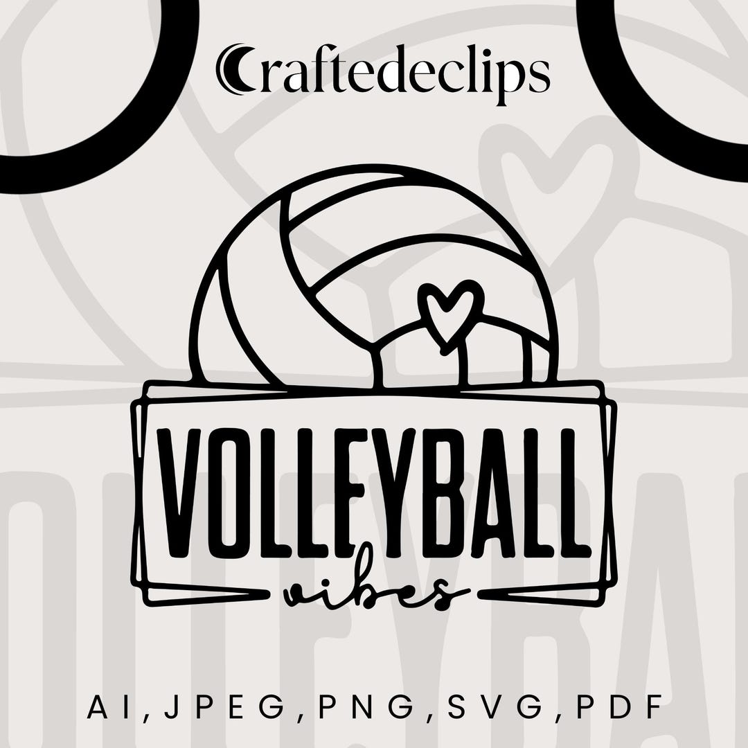 Volleyball Vibes SVG PNG, Volleyball Svg, Game Day Volleyball Svg ...
