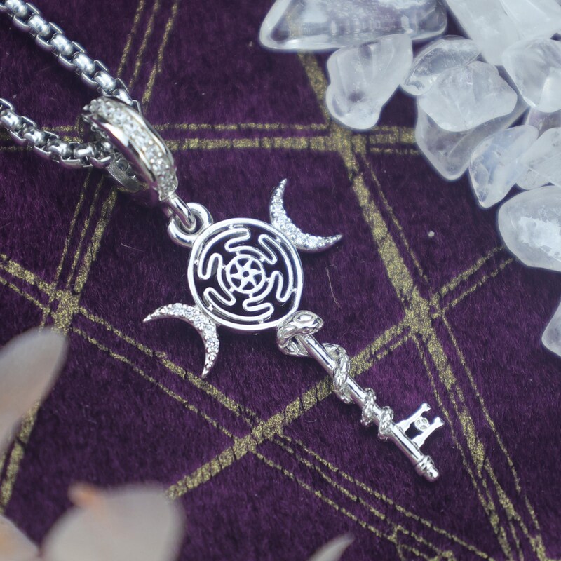 Silver Hekate Key Charm - Etsy