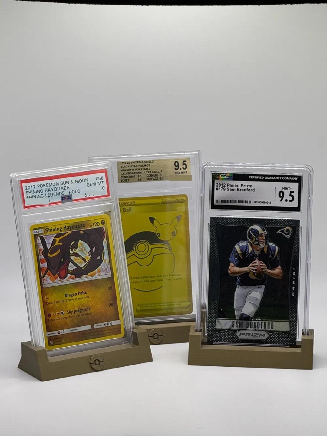 Graded Card Display Stand: Angled Slab Holder - Low Profile, Stable ...