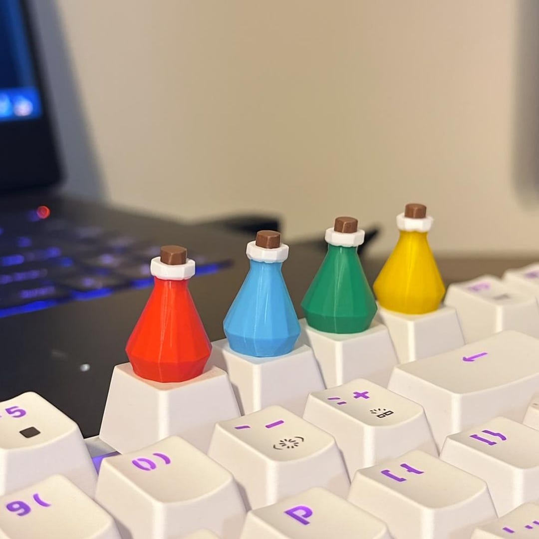Osrs Potion Keycap Set: Pixel Runescape Elixirs - MX Compatible, Custom ...