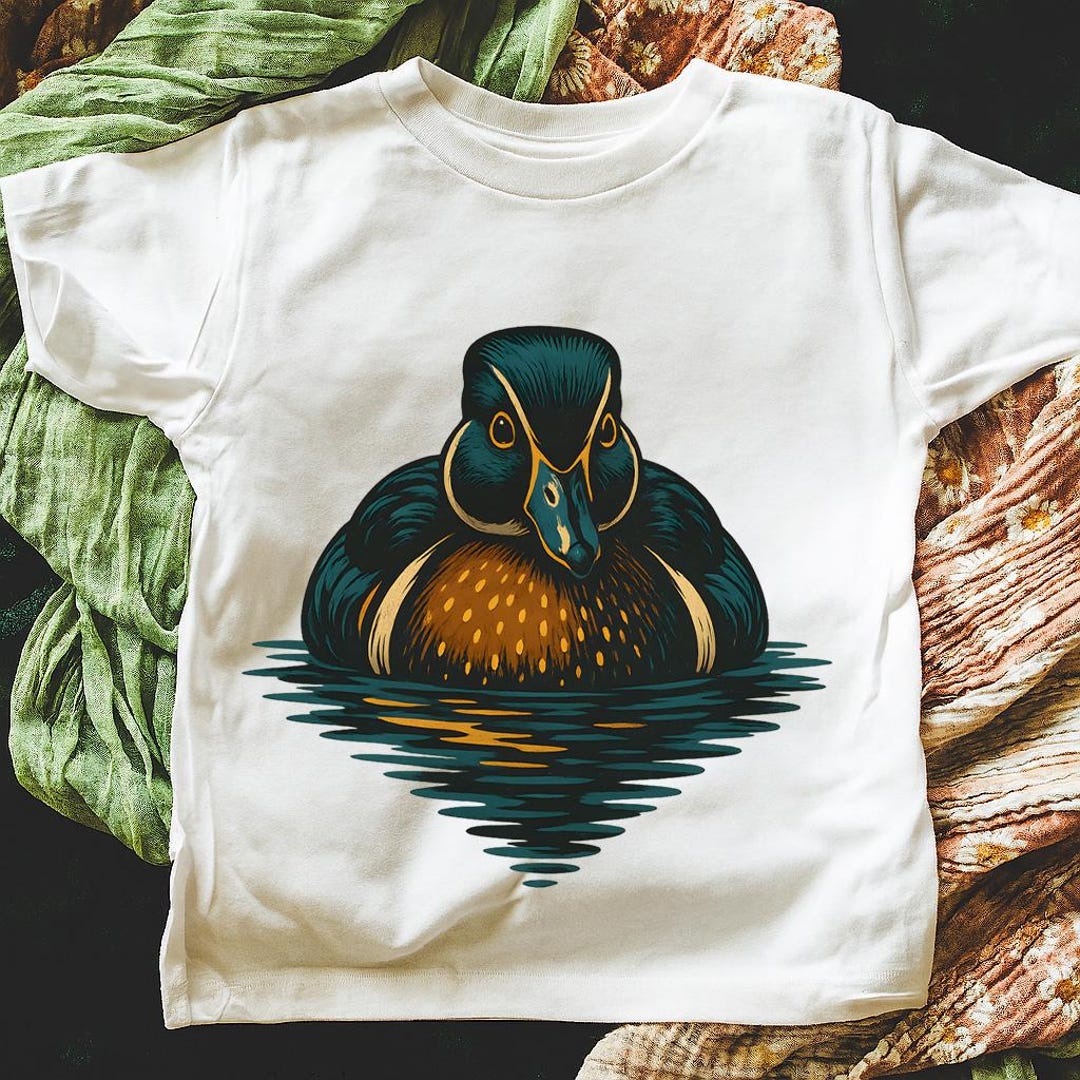 Wood Duck Hunting PNG Sublimation – Realistic Waterfowl Swimming ...