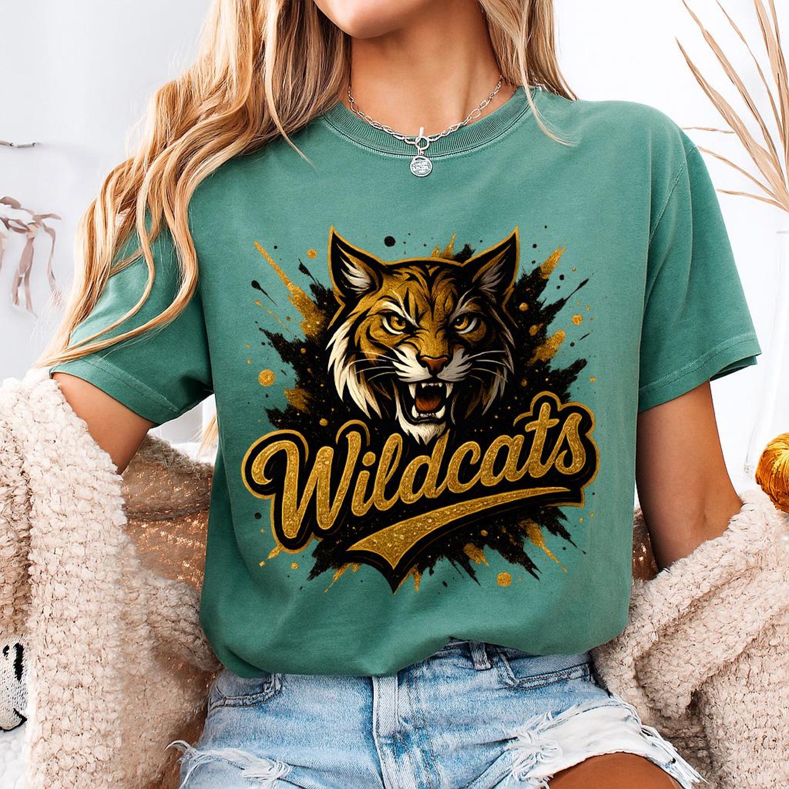 Black Gold Wildcats PNG Wildcat Sport Png Baseball School Mascot ...