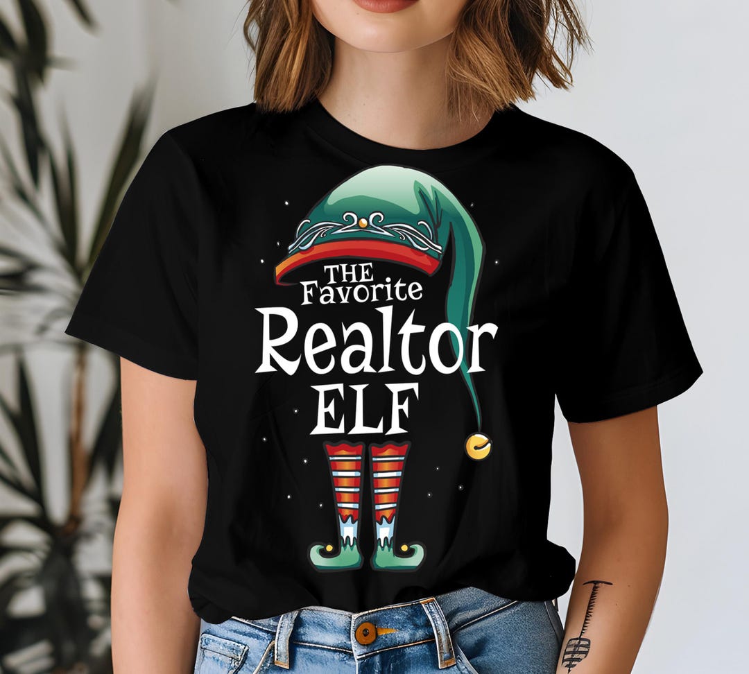 The Favorite Realtor Elf PNG | Elf Hat and Striped Boots Real Estate ...