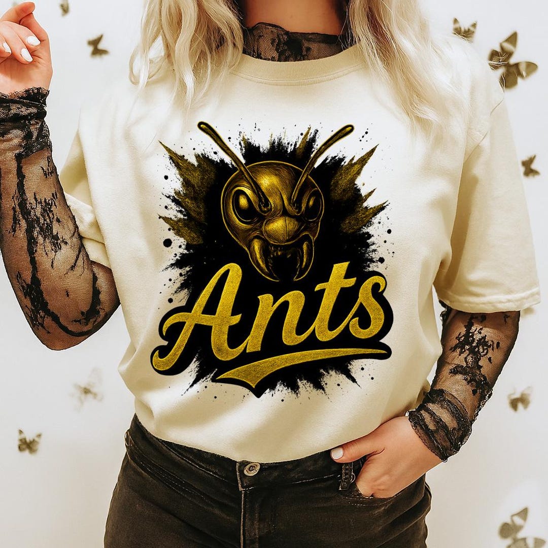 Black Gold Ants PNG, Ant Mascot Png Sport Png Football Baseball ...