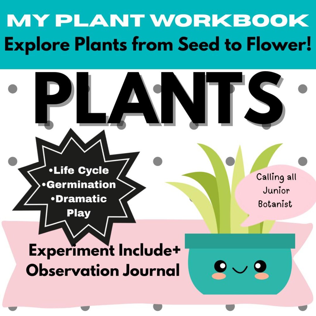 Plant Life Cycle Workbook: Prek-1st Grade Spring Science Printable - Etsy