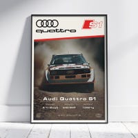 Audi Sport Quattro Rally Print Poster ~ Car Gifts ~ Rally Poster ~ Car ...