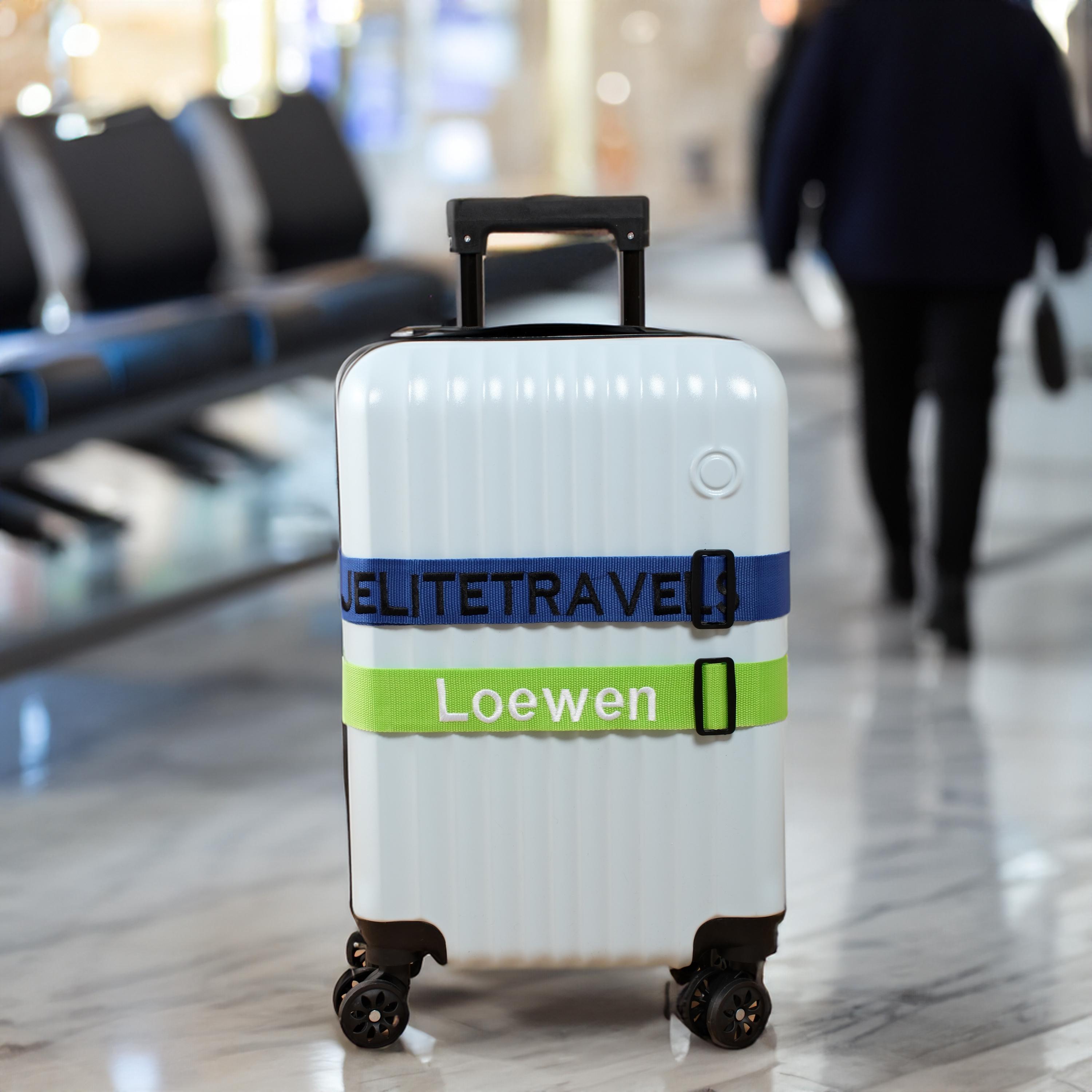 Personalized Luggage Strap: Embroidered Travel Strap, Custom Name - Etsy
