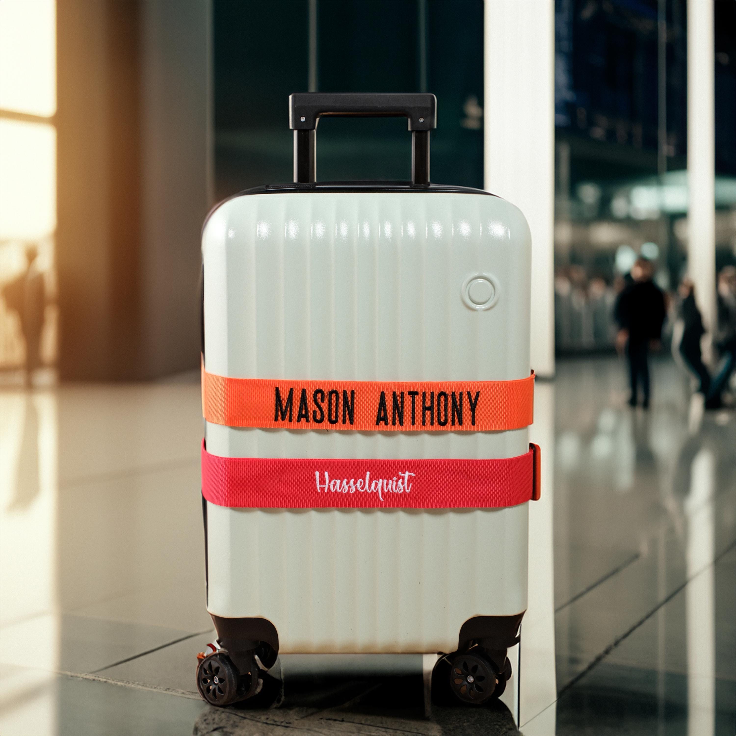 Personalized Luggage Strap: Embroidered Travel Strap, Custom Name - Etsy