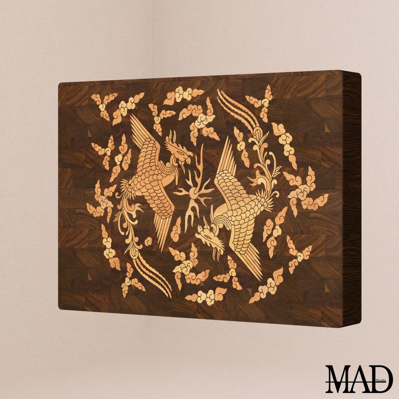 Bong-hwang Phoenix CNC Inlay File: Korean Symbol of Peace & Prosperity ...