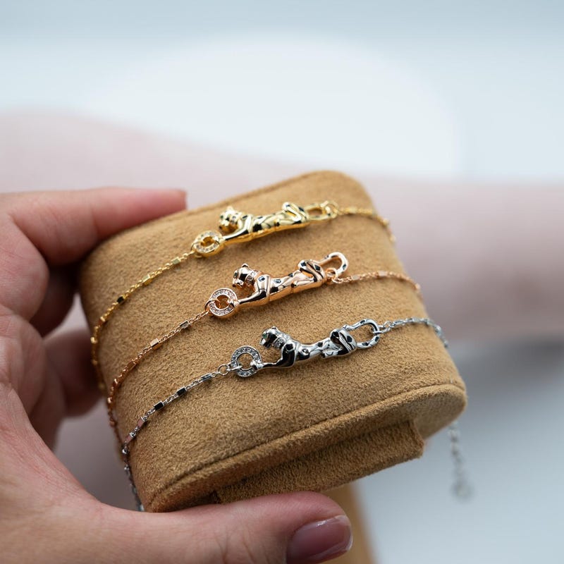 Dainty Leopard Bracelet - Etsy