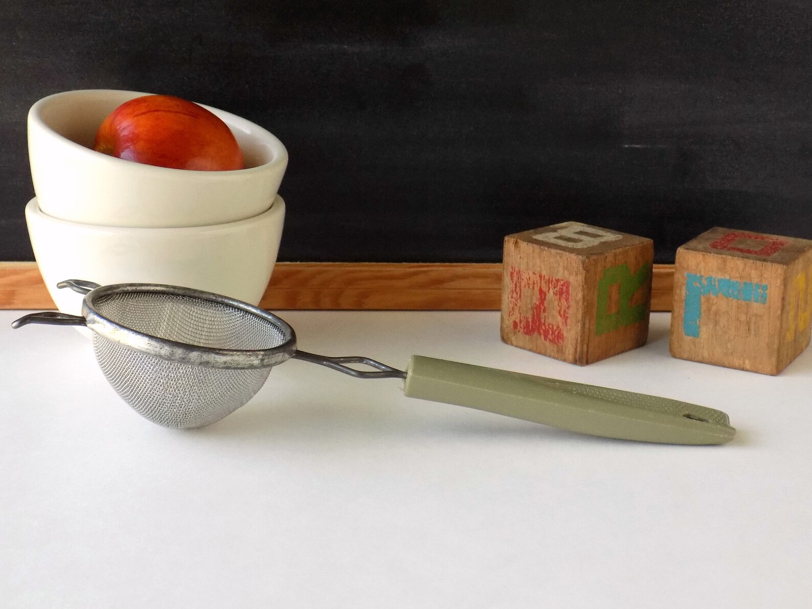 Farmhouse Kitchen Wire Mesh Strainer. Kitchen Sieve. Rustic - Etsy