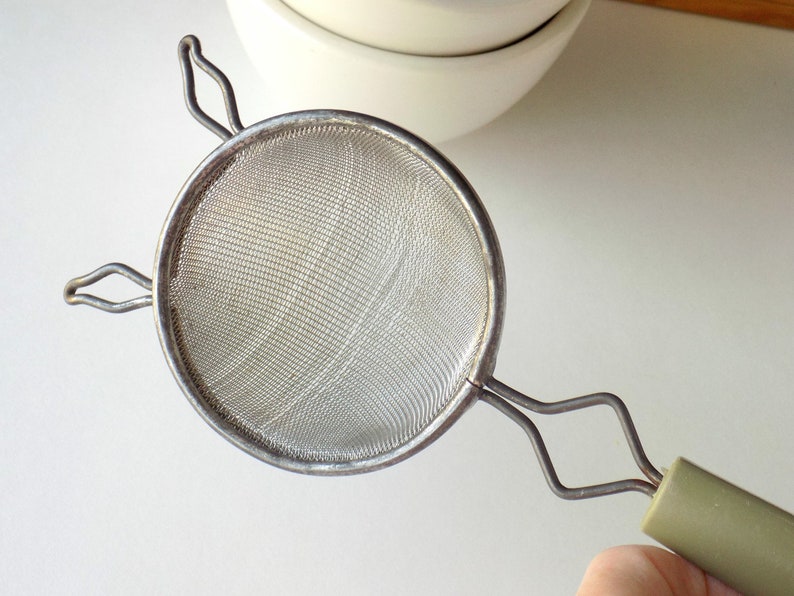 Farmhouse Kitchen Wire Mesh Strainer. Kitchen Sieve. Rustic - Etsy