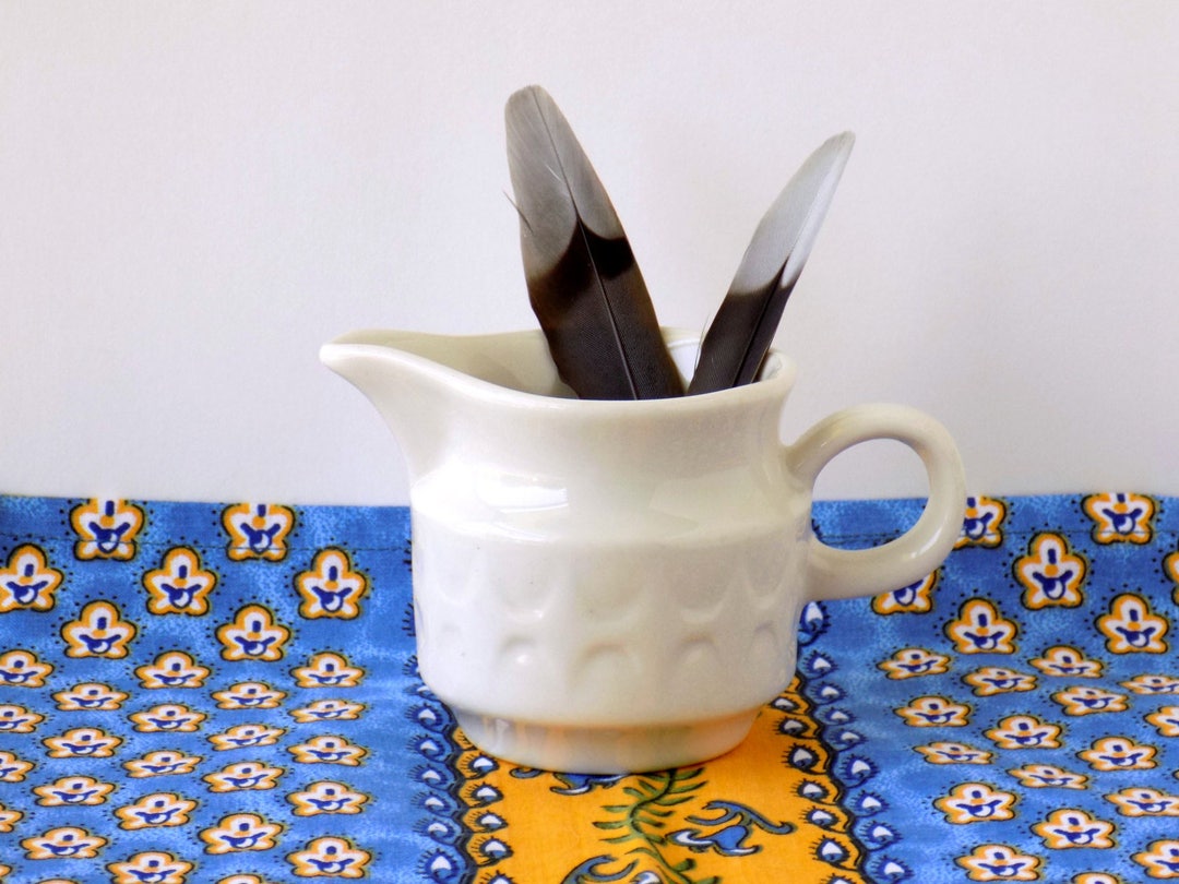 White Ironstone Creamer. French Country Decor. Restaurant Ware. Mayer ...