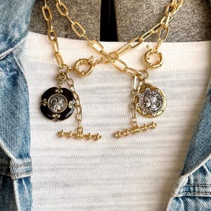 Coin Replica Jewelry Set – Toggle Necklace, Charm Bracelet, Earrings - Etsy