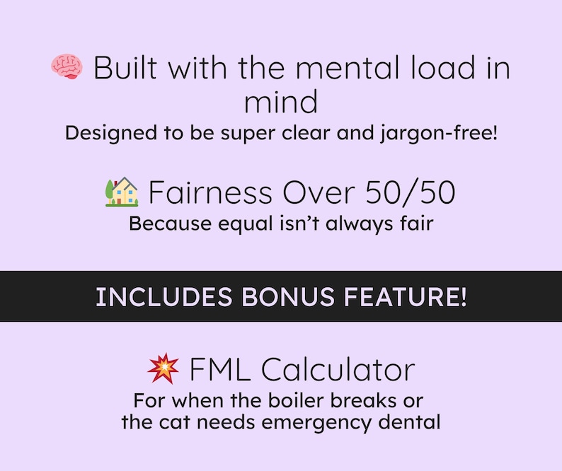 Fair Split Couples Budget Spreadsheet | Household Expenses | Income ...