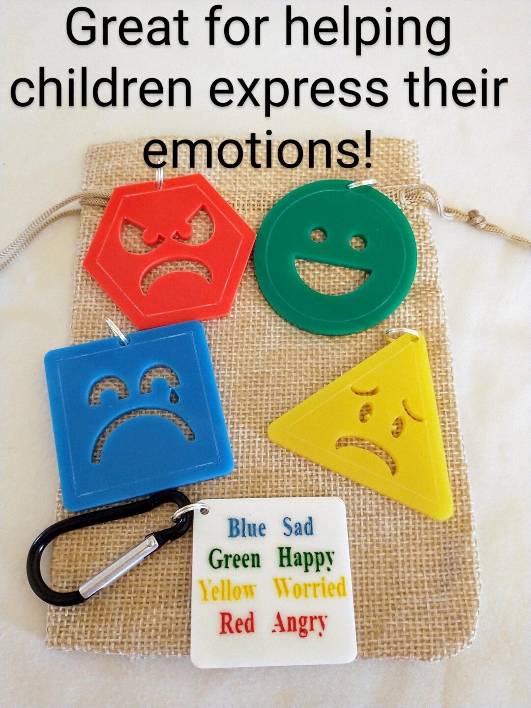 Emotion Tokens Communication Keyrings - Etsy UK