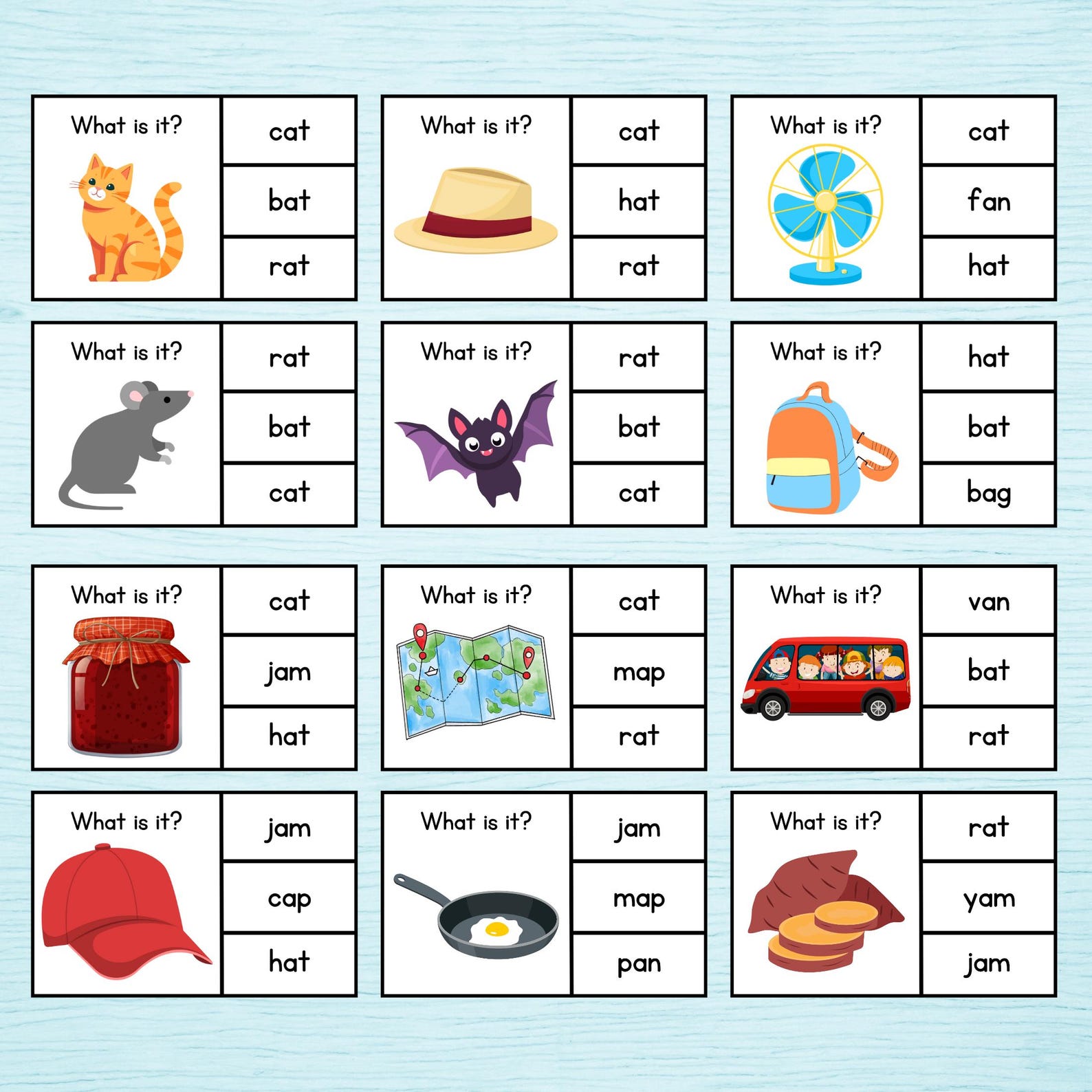 Montessori CVC Word Clip Cards – Printable Phonics Game (PDF) - Etsy