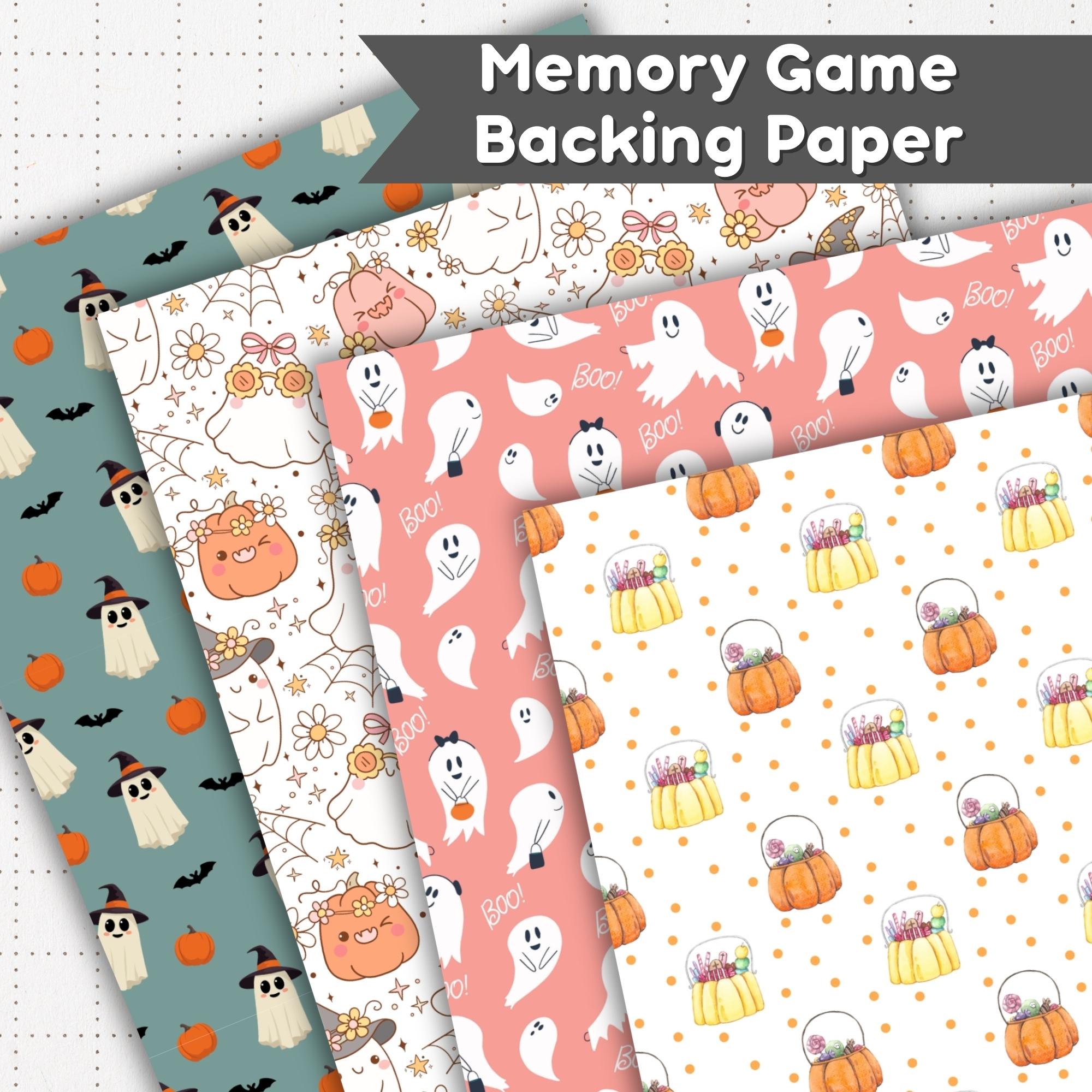 Watercolor Halloween Memory Game: 40 Matching Cards (A4 PDF) - Etsy