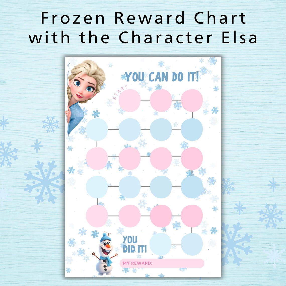 Reward Chart, Frozen Reward Chart Kids Printable, Toddler Reward Chart ...