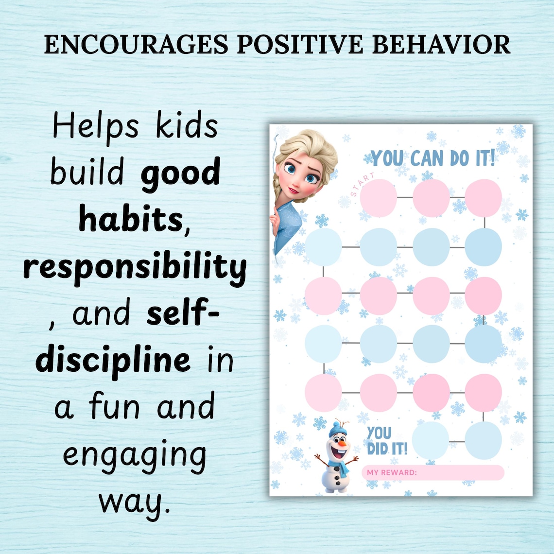 Reward Chart, Frozen Reward Chart Kids Printable, Toddler Reward Chart ...