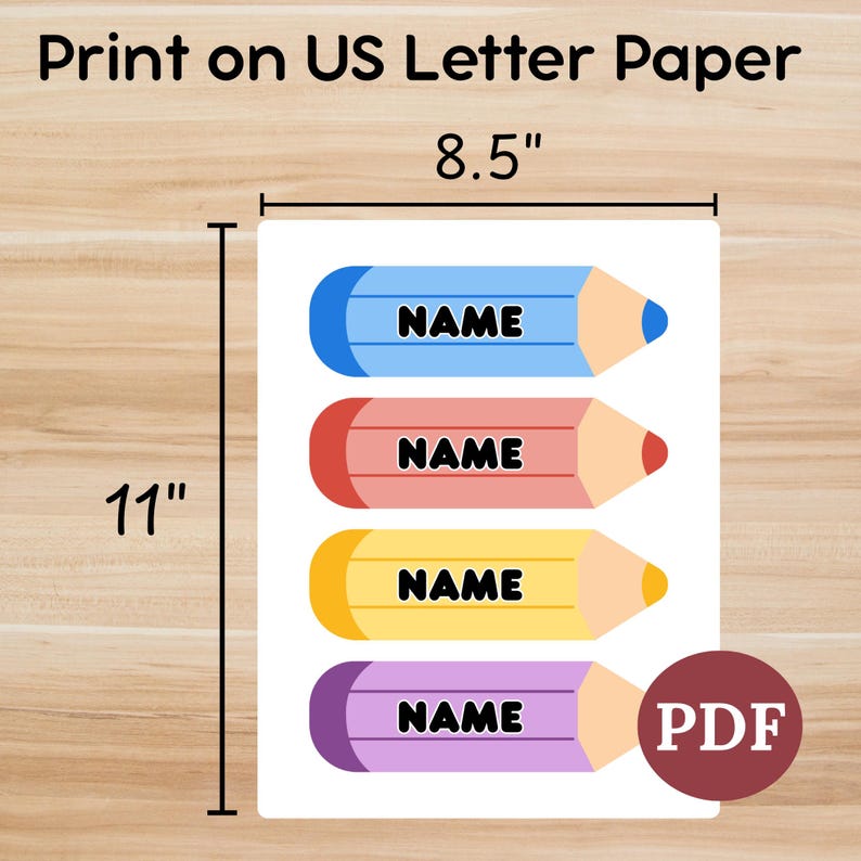 Editable Pencil Name Tags, Classroom Desk Labels, Back to School ...