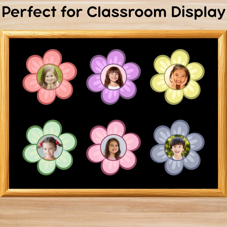 Editable Student Photo Frame Printable, Flower Frame Classroom Display ...