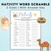 Nativity Word Scramble Game – Christian Christmas Activity, Bible Story ...