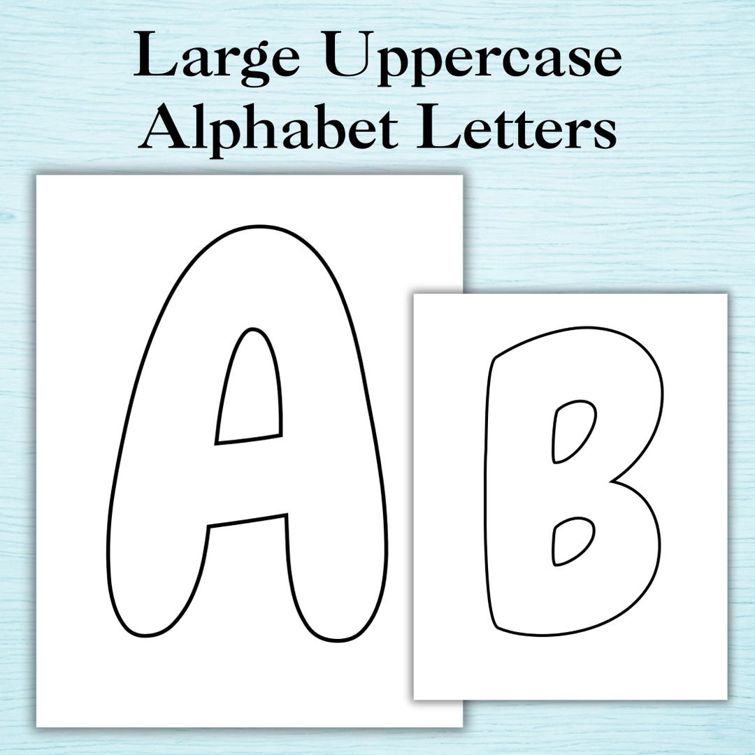 Printable Bulletin Board Large Bubble Letter, A-Z Alphabet (PDF) - Etsy