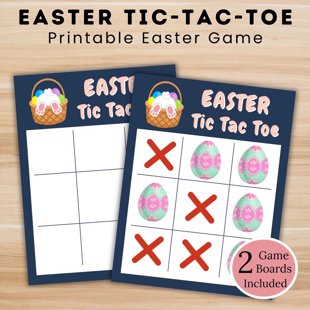 Easter Tic Tac Toe Game, Road Trip Activity, Spring Classroom Printable ...