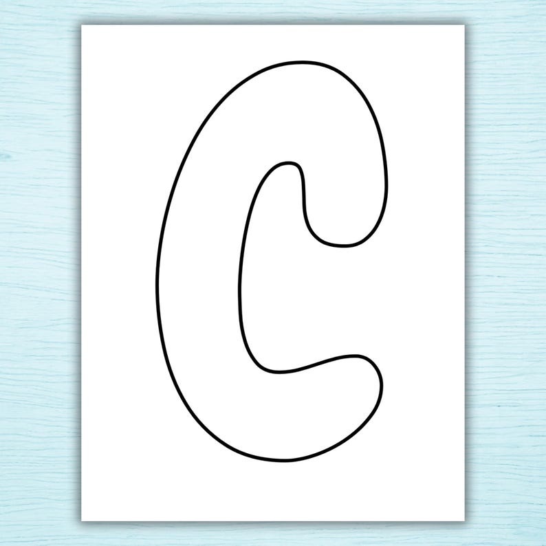 Printable Bulletin Board Large Bubble Letter, A-Z Alphabet (PDF) - Etsy