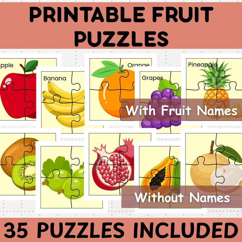Fruit Jigsaw Puzzle - Etsy UK
