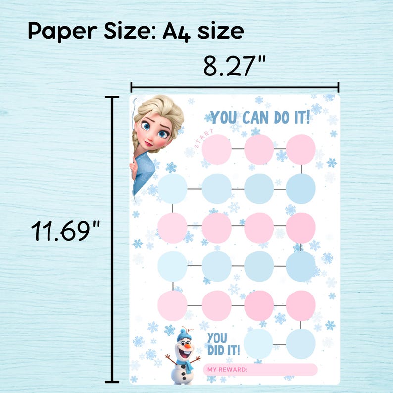Reward Chart, Frozen Reward Chart Kids Printable, Toddler Reward Chart ...