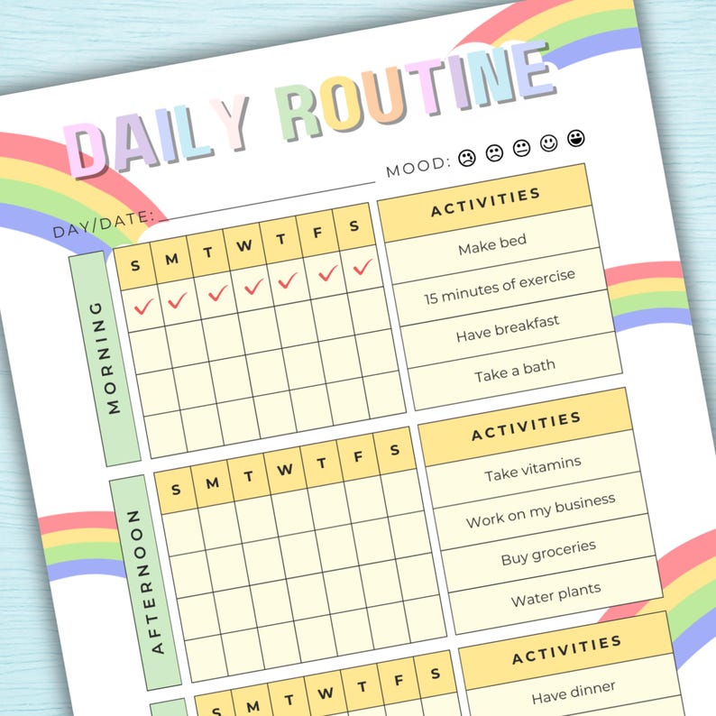 Editable Daily Routine Chart, Classroom Schedule Printable, Daily ...