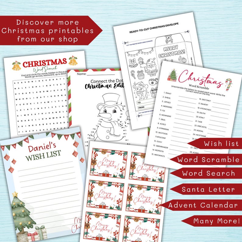 Christmas Wishlist Worksheet for Kids, Printable Holiday Wish List ...