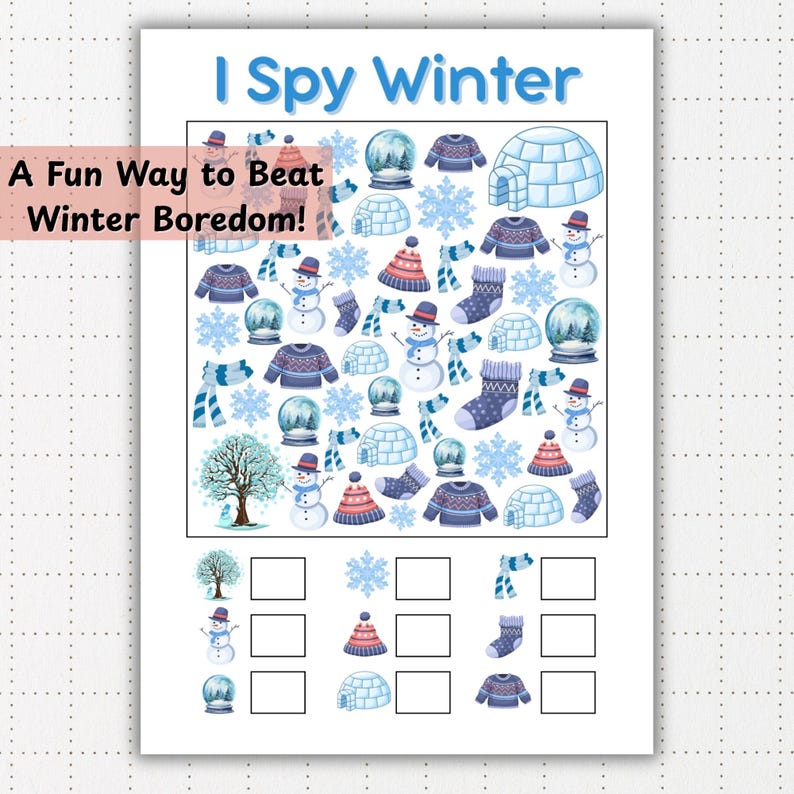 I Spy Seasons Printable Game Bundle – Spring, Summer, Fall, Winter ...