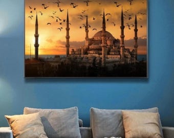 Sunset Mosque Islamic Art - Etsy