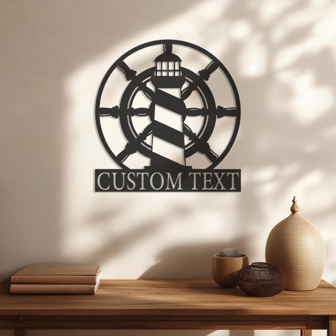 Custom Lighthouse Metal Wall Art, Nautical Decor, Personalized Gift - Etsy