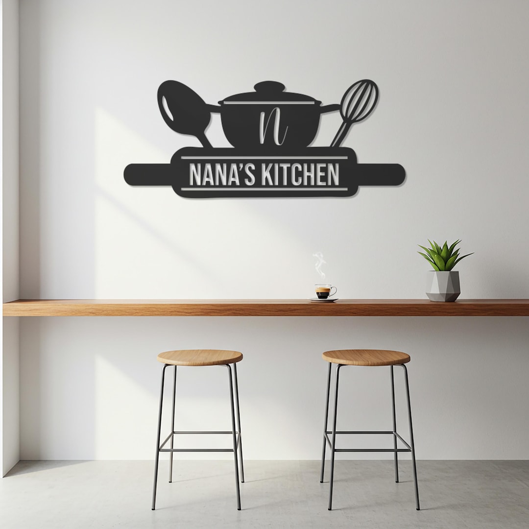 Personalized Kitchen Wall Sign, Nana's Kitchen Metal Art - Etsy