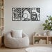 Abstract Lines Metal Wall Art Set, Modern Iron Decor - Etsy