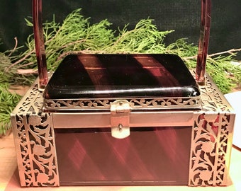 Vintage Tyrolean, NY Lucite Filigree Handbag Purse - Etsy