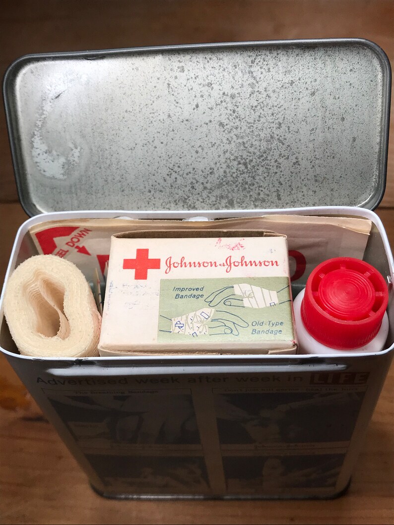 1961 LIFE Magazine ADVERTISING First Aid Tin Vintage Johnson & Johnson ...