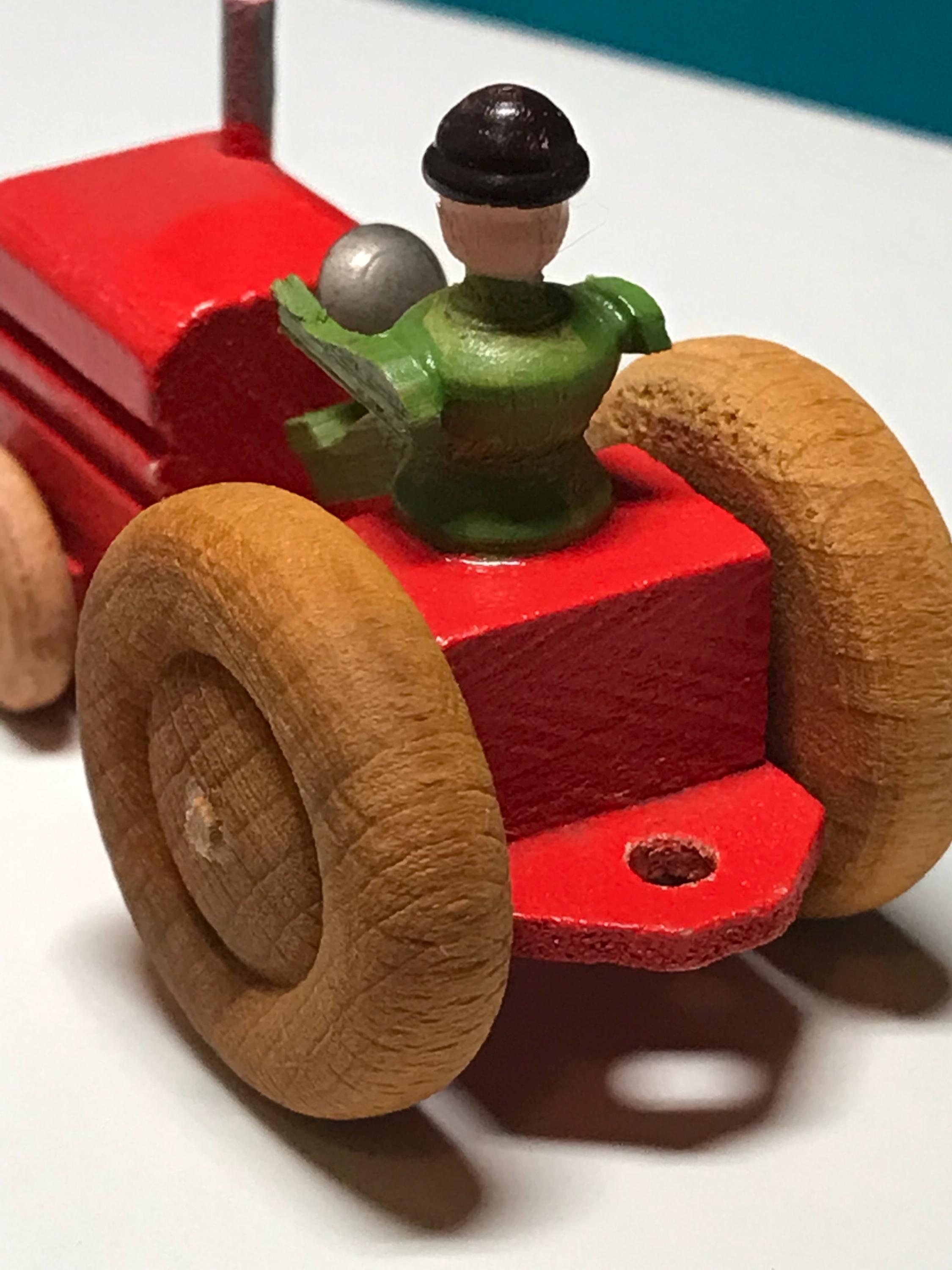 Vintage Erzgebirge Tractor East Germany 1930's 40's Tiny Wooden Toy ...