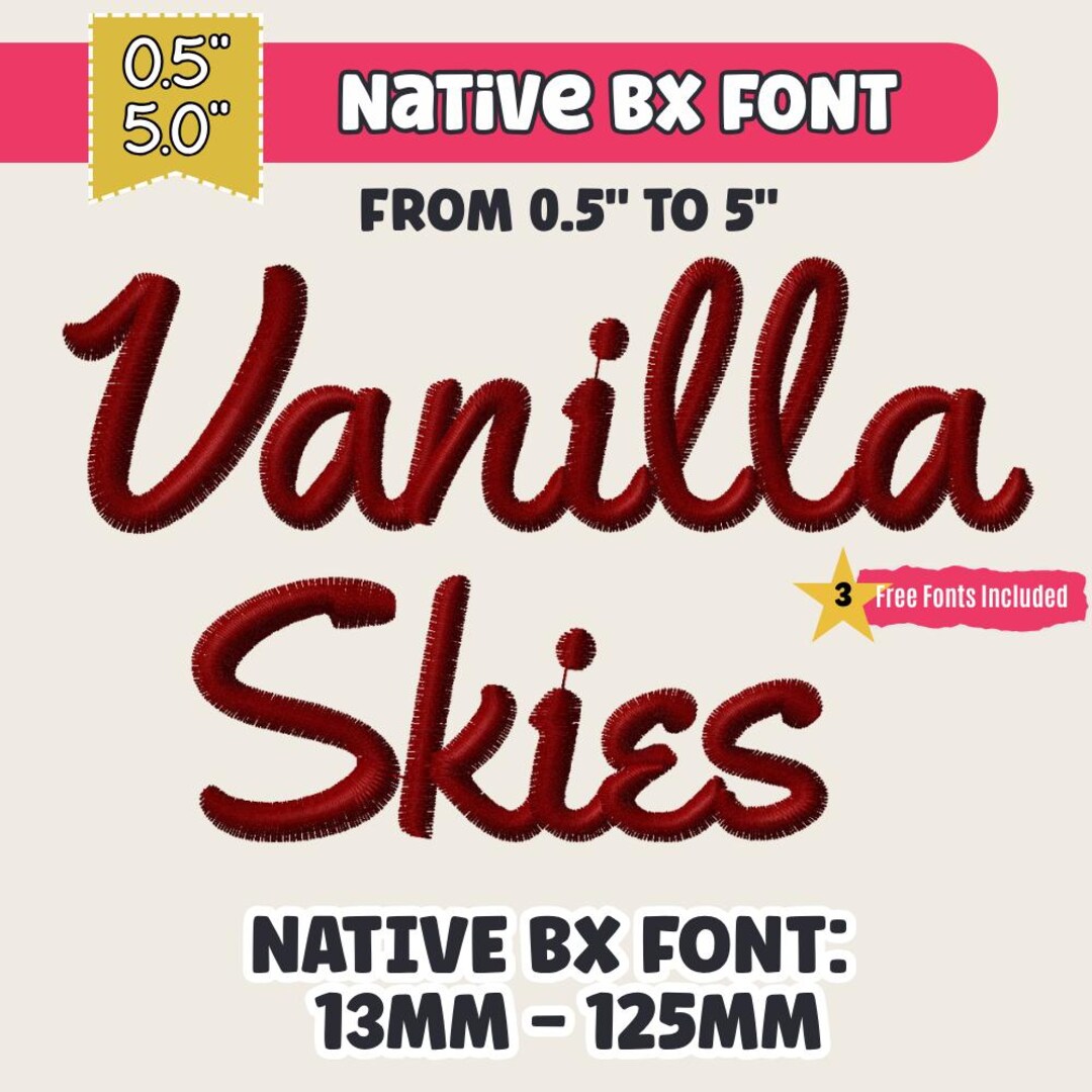 Bx Native Fonts Embroideryfont Downloadable Embroidery Machine Designs ...