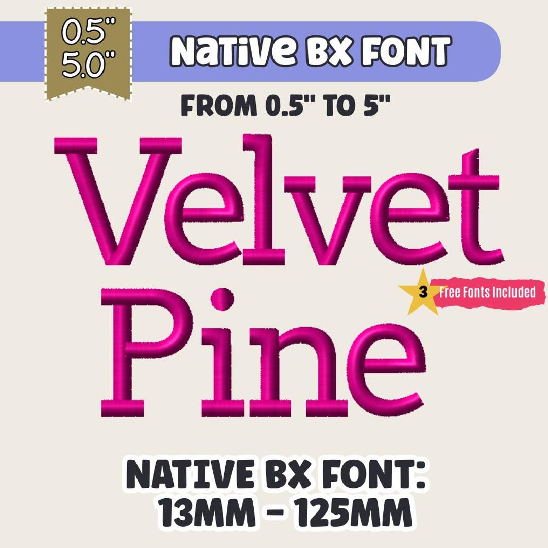 Bx Native Fonts Embroideryfont Downloadable Embroidery Machine Designs ...