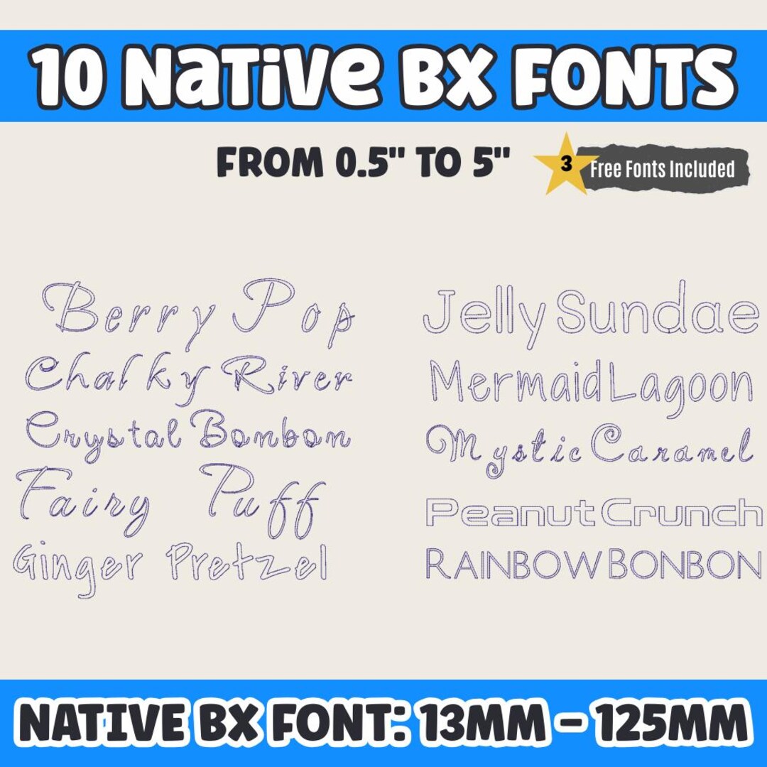 10 Font Set BX Embroidery Font Native BX Embrilliance Elegant Vintage ...