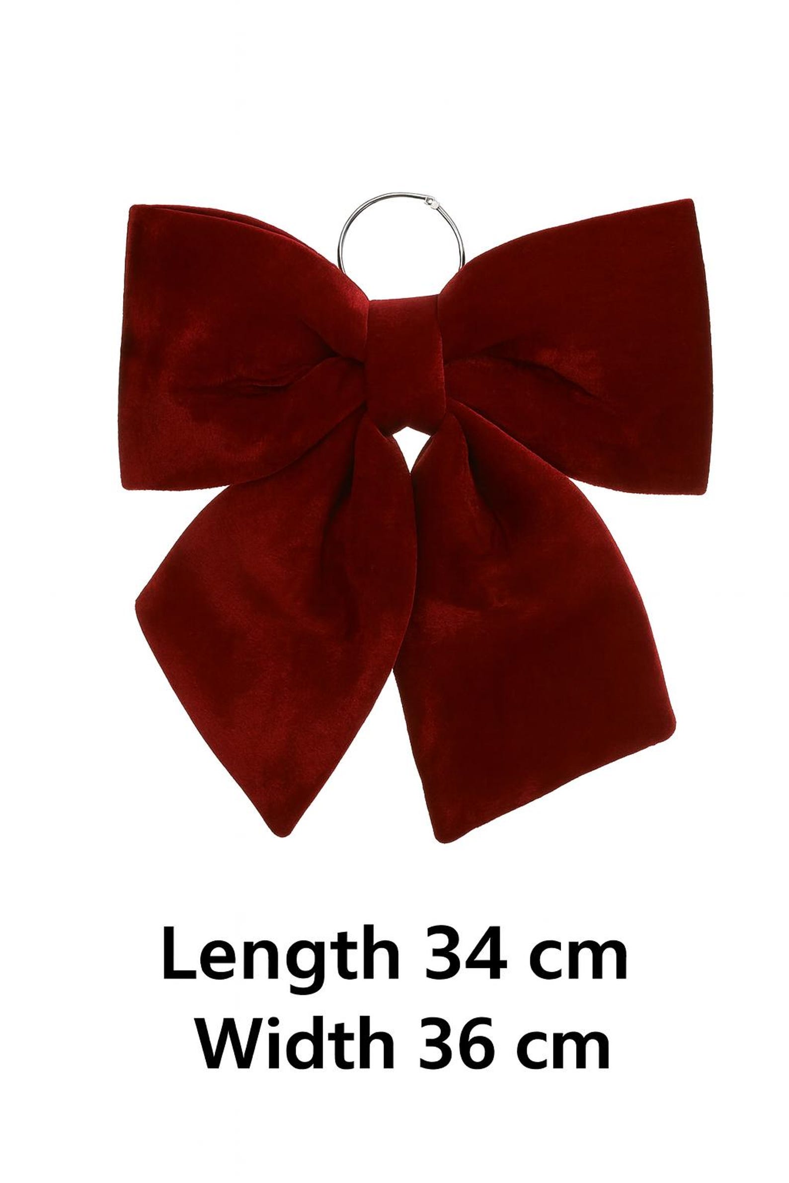 Large Velvet Bow Topper – Red, Green or Burgundy Christmas Tree Bow - Etsy
